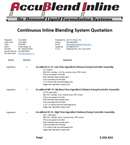 Configuring Your Liquid Blending System | AccuBlend Inline